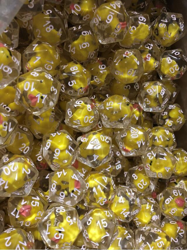Lucky Duck20 - D20 dice with tiny rubber ducky inside! – the.evergreen ...